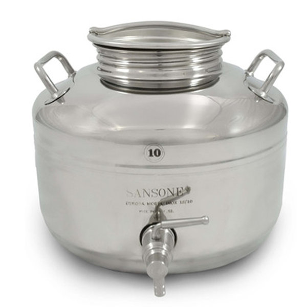 FixtureDisplays 10 Liter Stainless Steel Fusti Tank | Wayfair